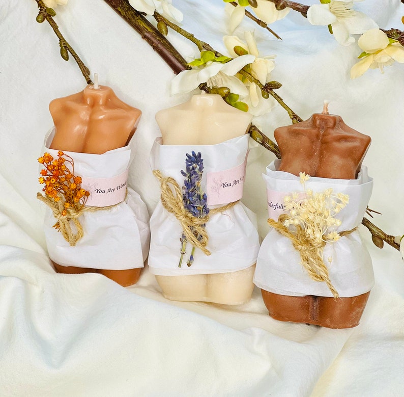 You Are Wonderfully Made Woman Body Candles Woman Body Decor | Etsy