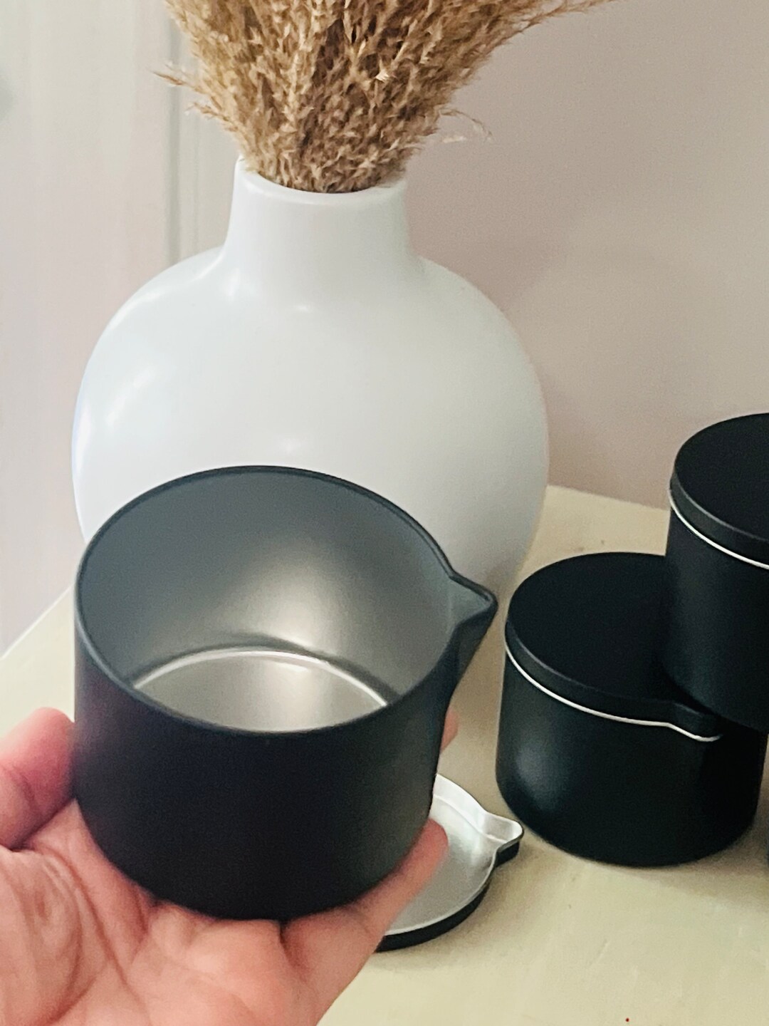FIVE Empty Massage Candles Tins With Spout | Empty Candle Vessel ...