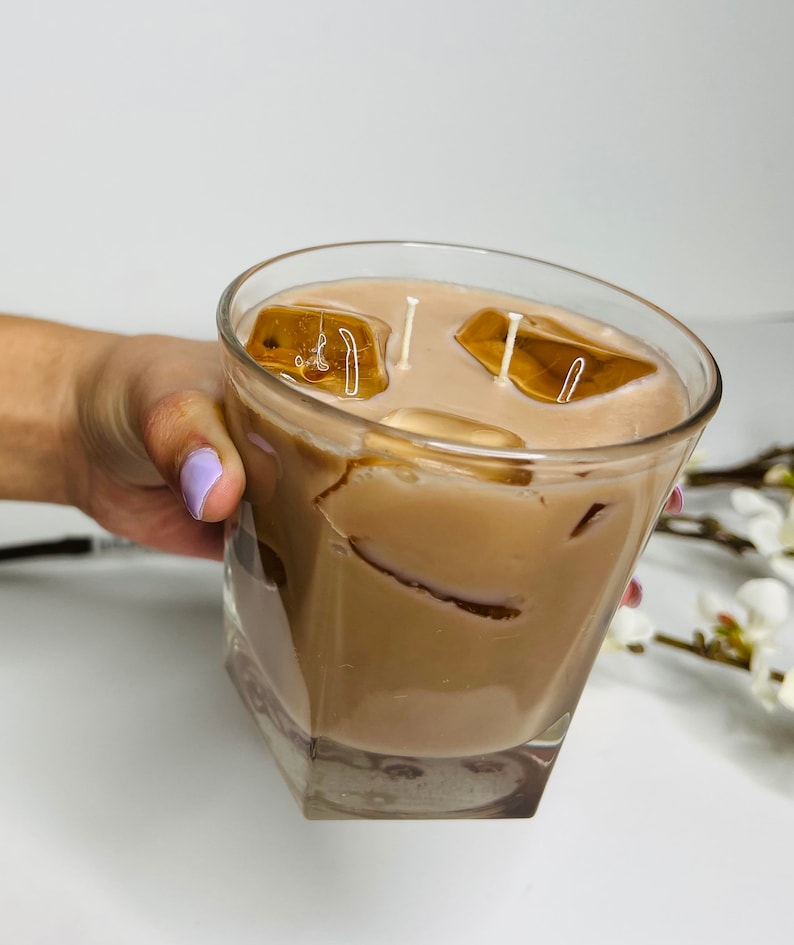 12 OZ Iced Coffee Candles Starbucks Candle Latte Candles - Etsy