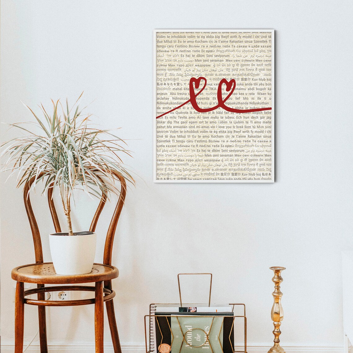 I Love You in Different Languages, Love Wall Art , Typography Wall Art ...