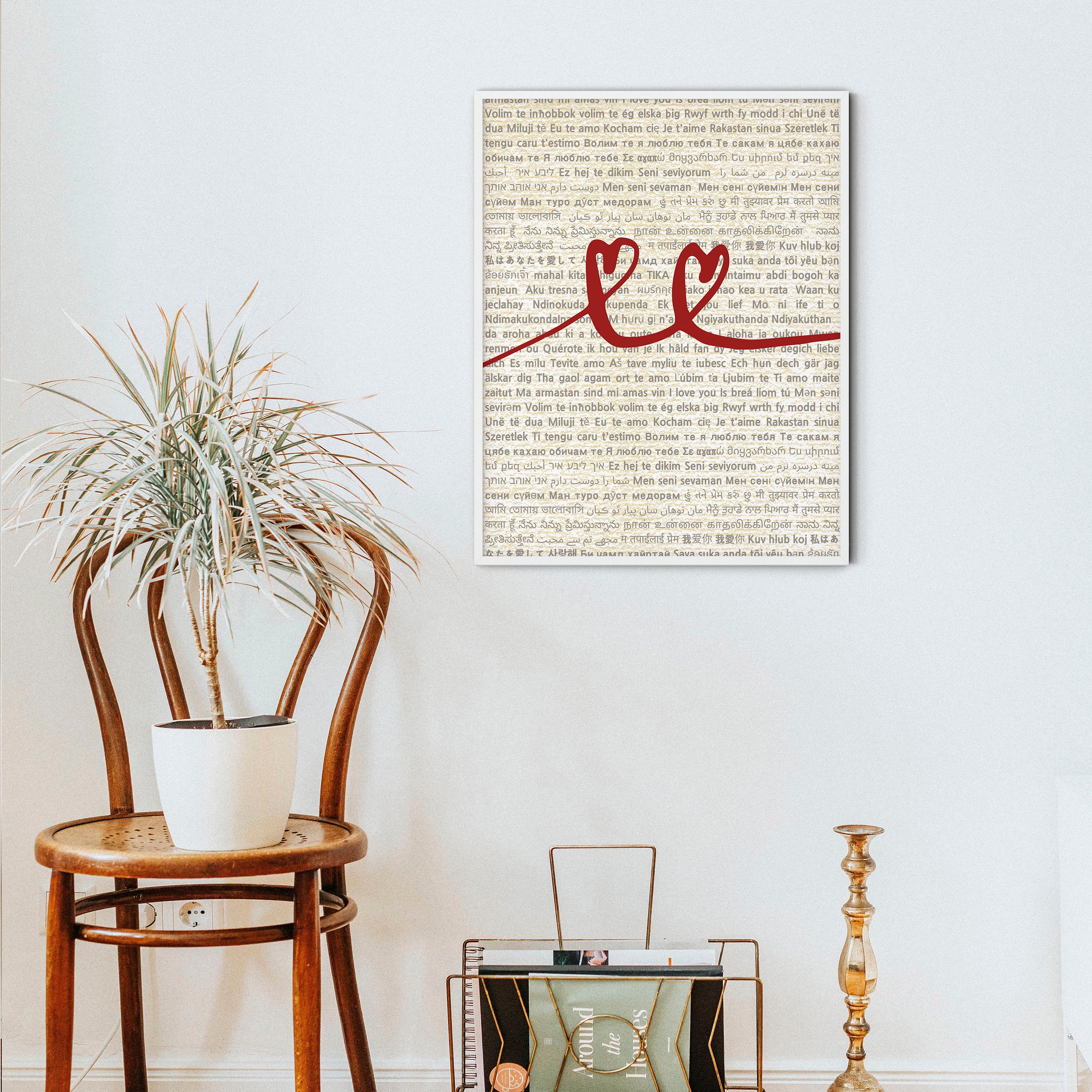 I Love You in Different Languages, Love Wall Art , Typography Wall Art ...