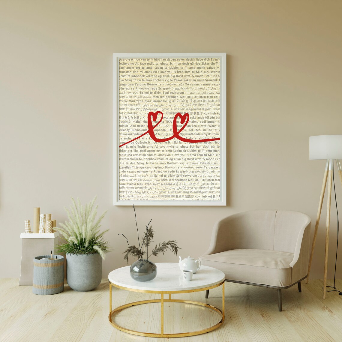I Love You in Different Languages, Love Wall Art , Typography Wall Art ...