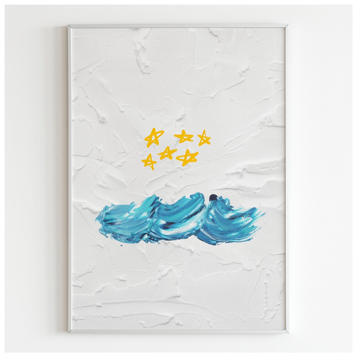 Paint Wall Art ,moon, Sea, Star, Wall Art, Instant Download, Living ...