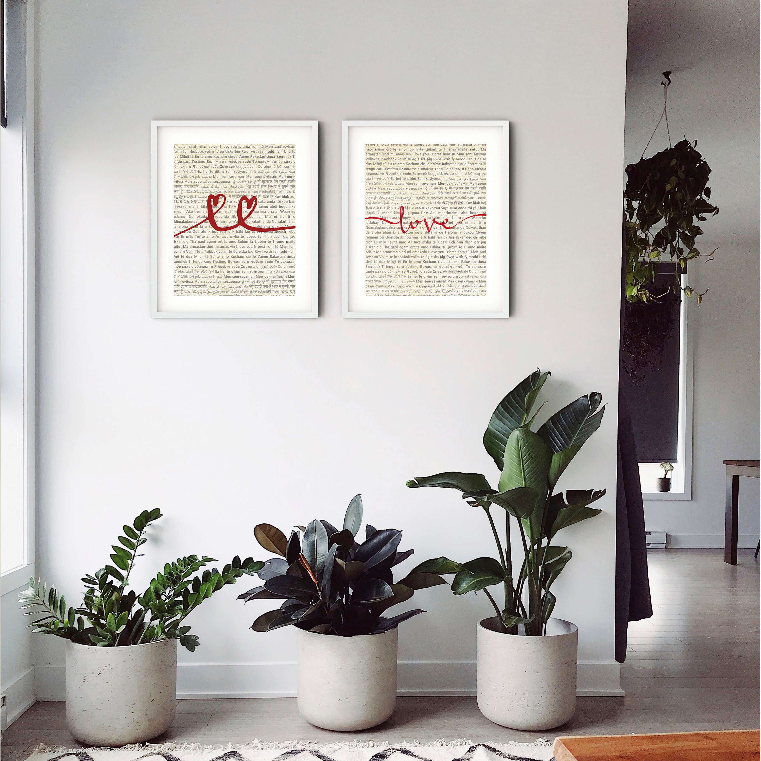 I Love You in Different Languages, Love Wall Art , Typography Wall Art ...