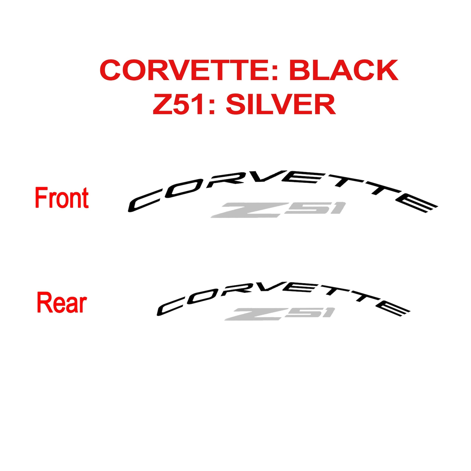 Corvette C8 Brake Caliper Decals High Temperature | Etsy