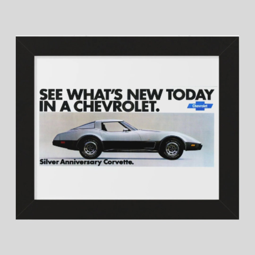1978 Corvette C3 11x14 Framed Print Corvette Poster Framed Corvette ...