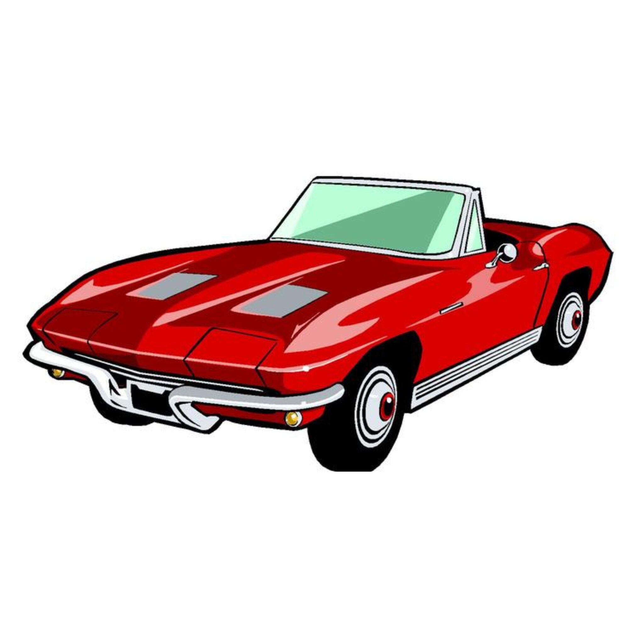 Red Corvette Clipart
