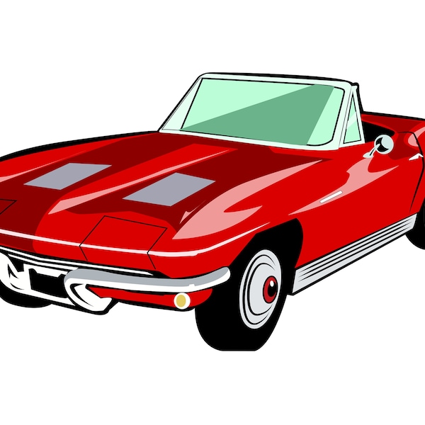 Corvette Convertible Svg - Etsy
