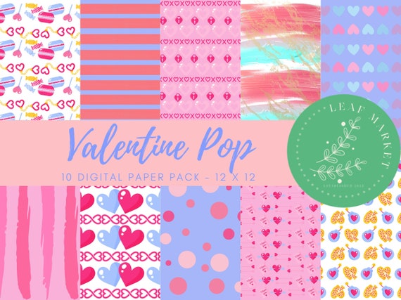 Hearts Digital Paper Pack