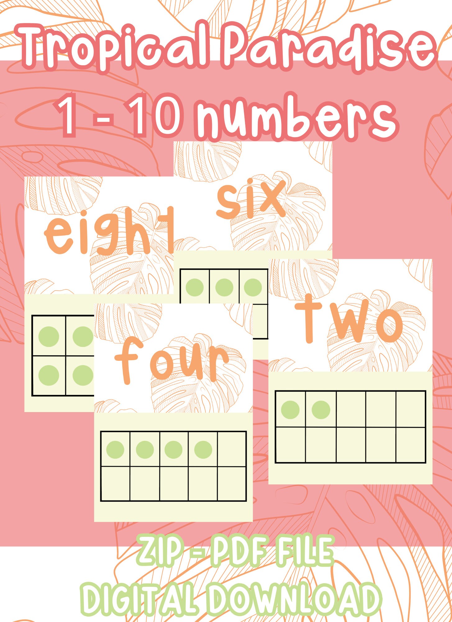 Tropical Ten Frame | Tropical Classroom, Ten Frame, Digital Classroom ...