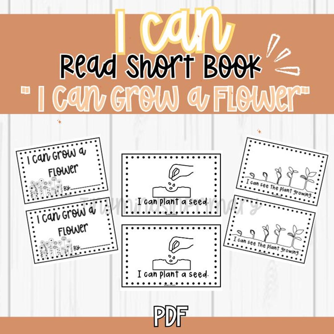 I Can Grow a Flower Printable PDF – Fun Flower Growth Learning Book for ...