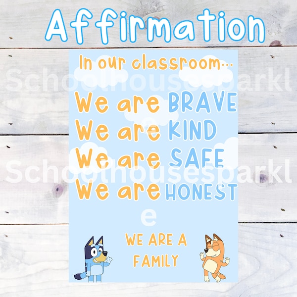 Bluey Decor Classroom - Etsy