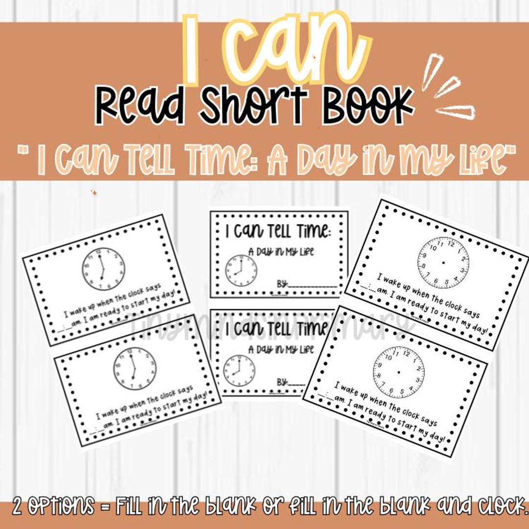 I Can Tell Time: A Day in My Life – Printable Time-telling Book for ...