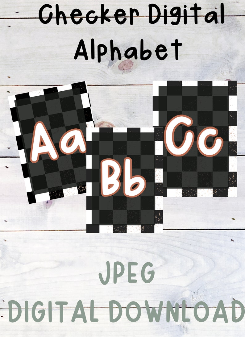 Checkered Classroom Alphabet | Classroom Decor, Classroom Alphabet ...