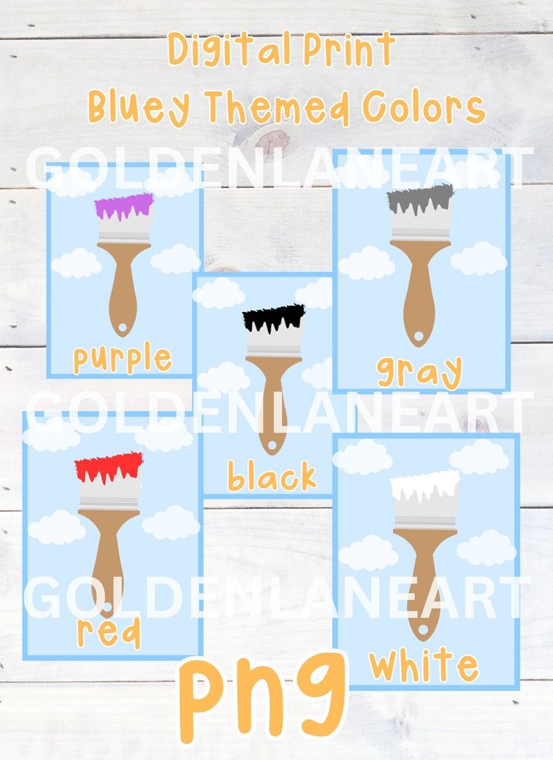 Bluey Themed Color Cards | Classroom Decor, Bluey Classroom - Etsy