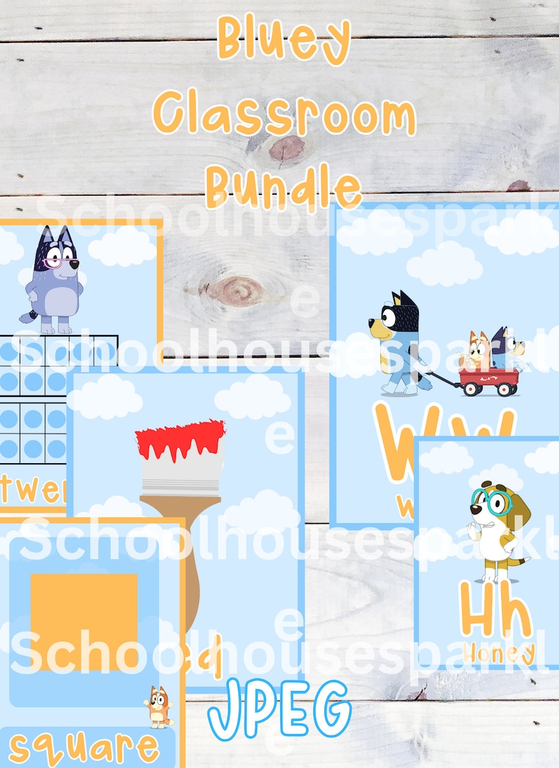 Bluey Classroom Bundle | Bluey Classroom | Bluey Alphabet - Etsy