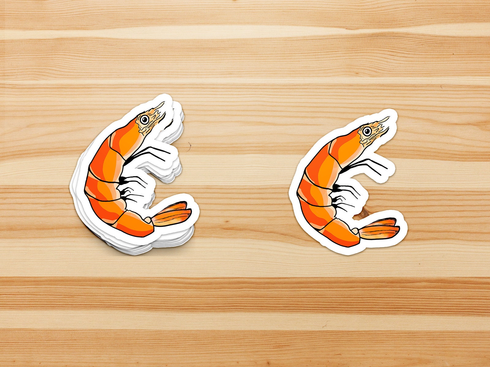 Cartoon Shrimp Waterproof Vinyl Sticker Decal - Etsy