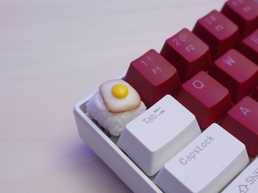 Realistic Fried Egg on Rice Keycap Artisan Handmade MX Stem Compatible ...