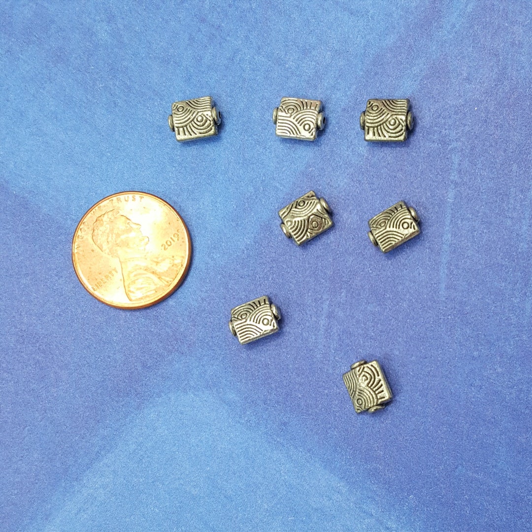 Silver Spacer, Rectangle Spacer, Metal Spacer, Spacer Bead, Antique ...