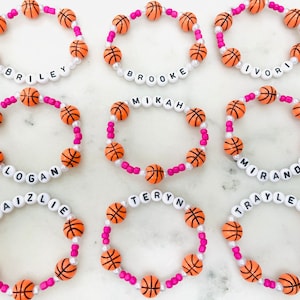 Personalized Basketball Team Bracelet: Custom Name & Colors - Etsy