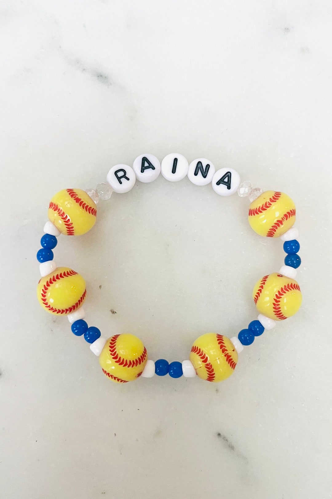 Personalized Softball Bracelet: Heishi Bead Team Favor - Etsy