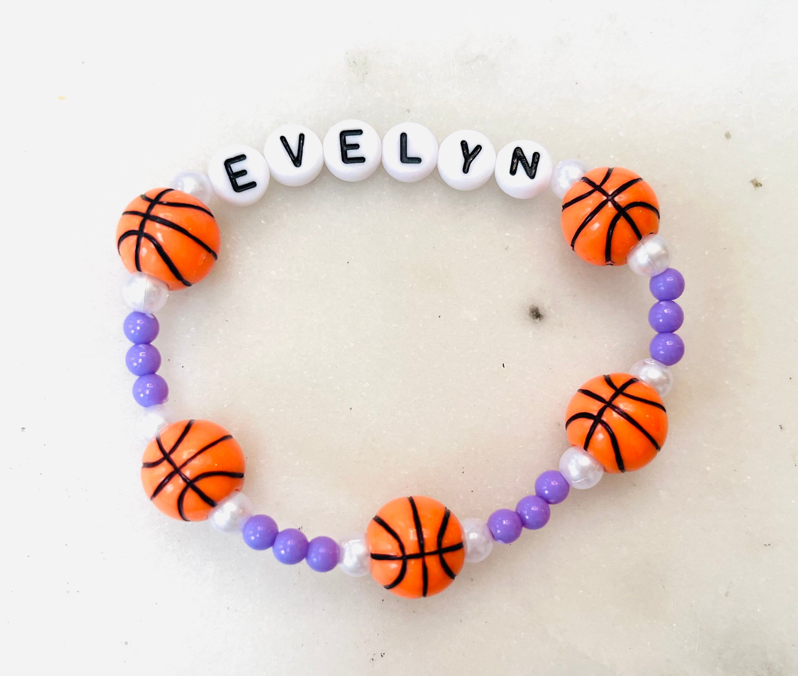 Personalized Basketball Team Bracelet: Custom Name & Colors - Etsy