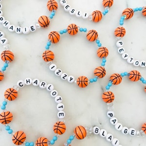 Personalized Basketball Team Bracelet: Custom Name & Colors - Etsy