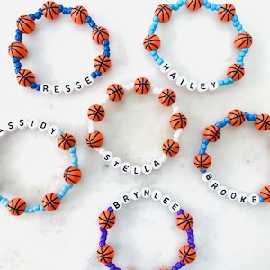 Personalized Basketball Team Bracelet: Custom Name & Colors - Etsy