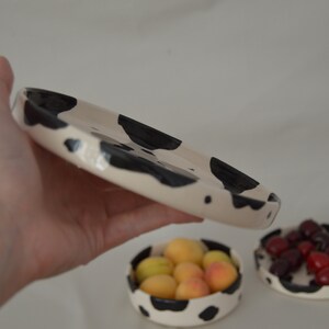 Ceramic Cow Bowl Set, 2 Piece Cow Plate and Bowl, Kitchen Gift ...
