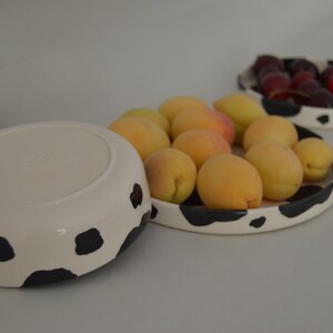 Ceramic Cow Bowl Set, 2 Piece Cow Plate and Bowl, Kitchen Gift ...