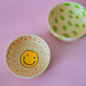 Happy Handmade Ceramic Bowl, Smiley Face Bowl, Gifts for Her, Mom Gifts ...
