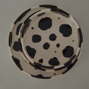 Ceramic Cow Bowl Set, 2 Piece Cow Plate and Bowl, Kitchen Gift ...