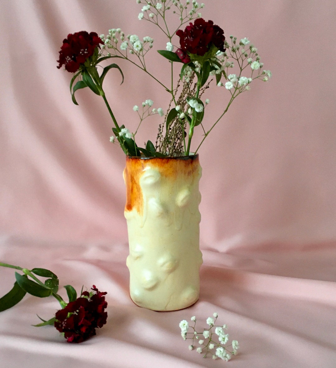 Ivory Funky Ceramic Vase Art, Modern Vase, Funky Ceramic Decor Vase ...