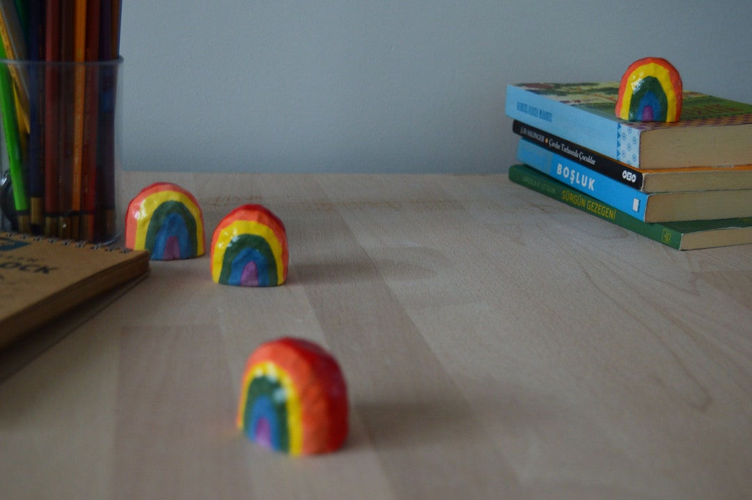 Handmade Ceramic Rainbow Table Top Decor, Fireplace Decor, Bathroom ...