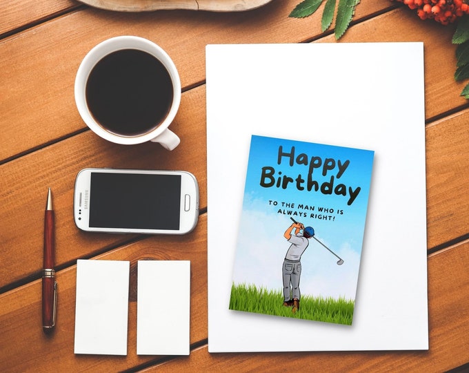 Golf Postcard Hilarious Comic Fun. Ideal to Make in to a Golf Birthday ...