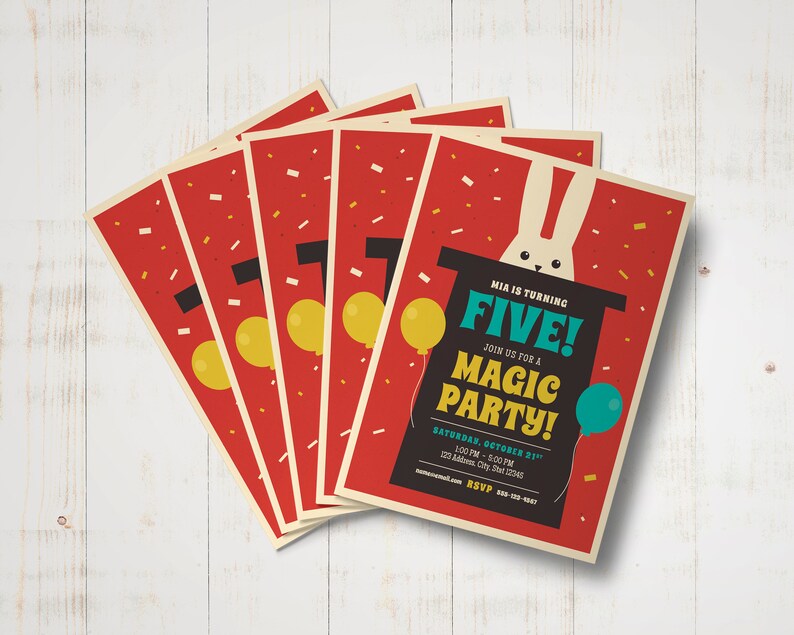 Magic Birthday Party Invitation - Etsy