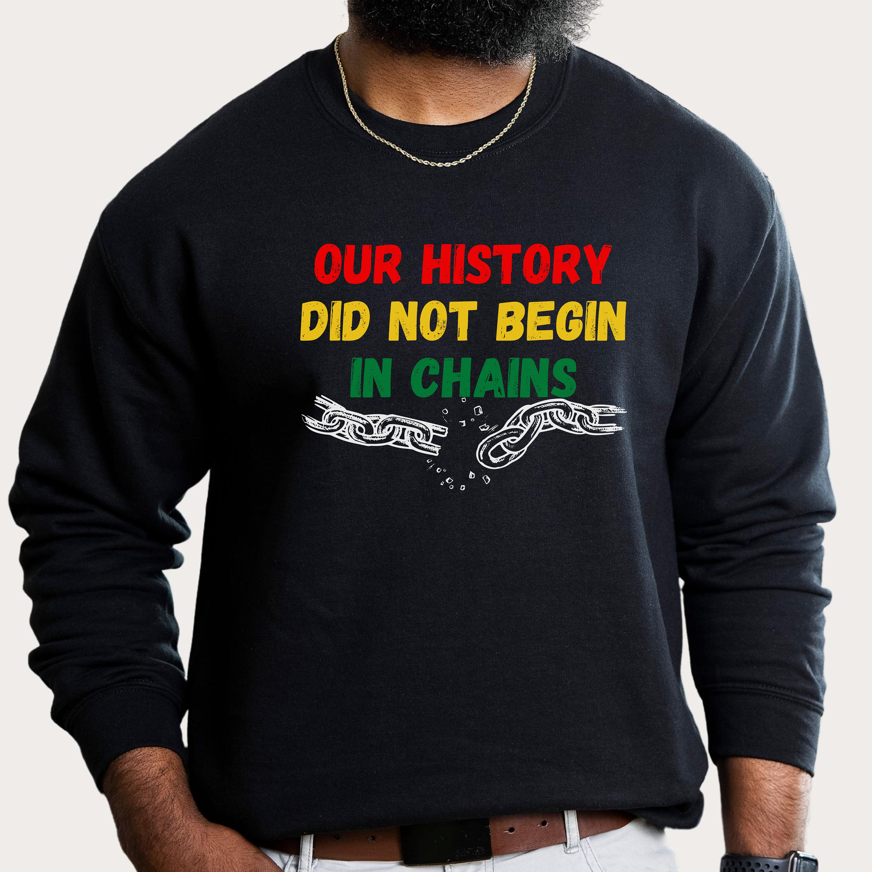 Malcolm X Shirt, Our History Did Not Begin in Chains, Black History ...