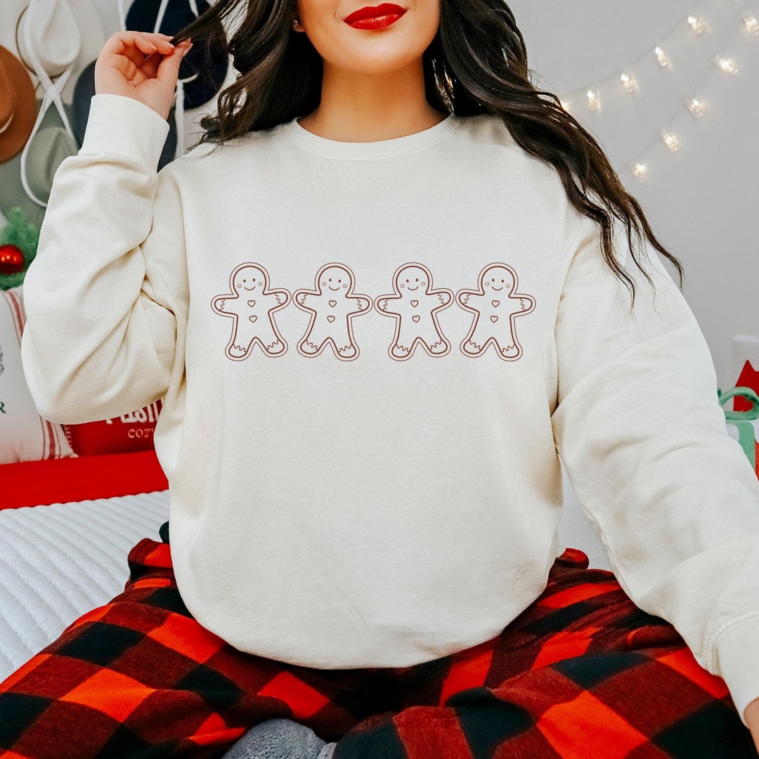 Comfort Colors Gingerbread Sweatshirt Cute Christmas Lightweight ...