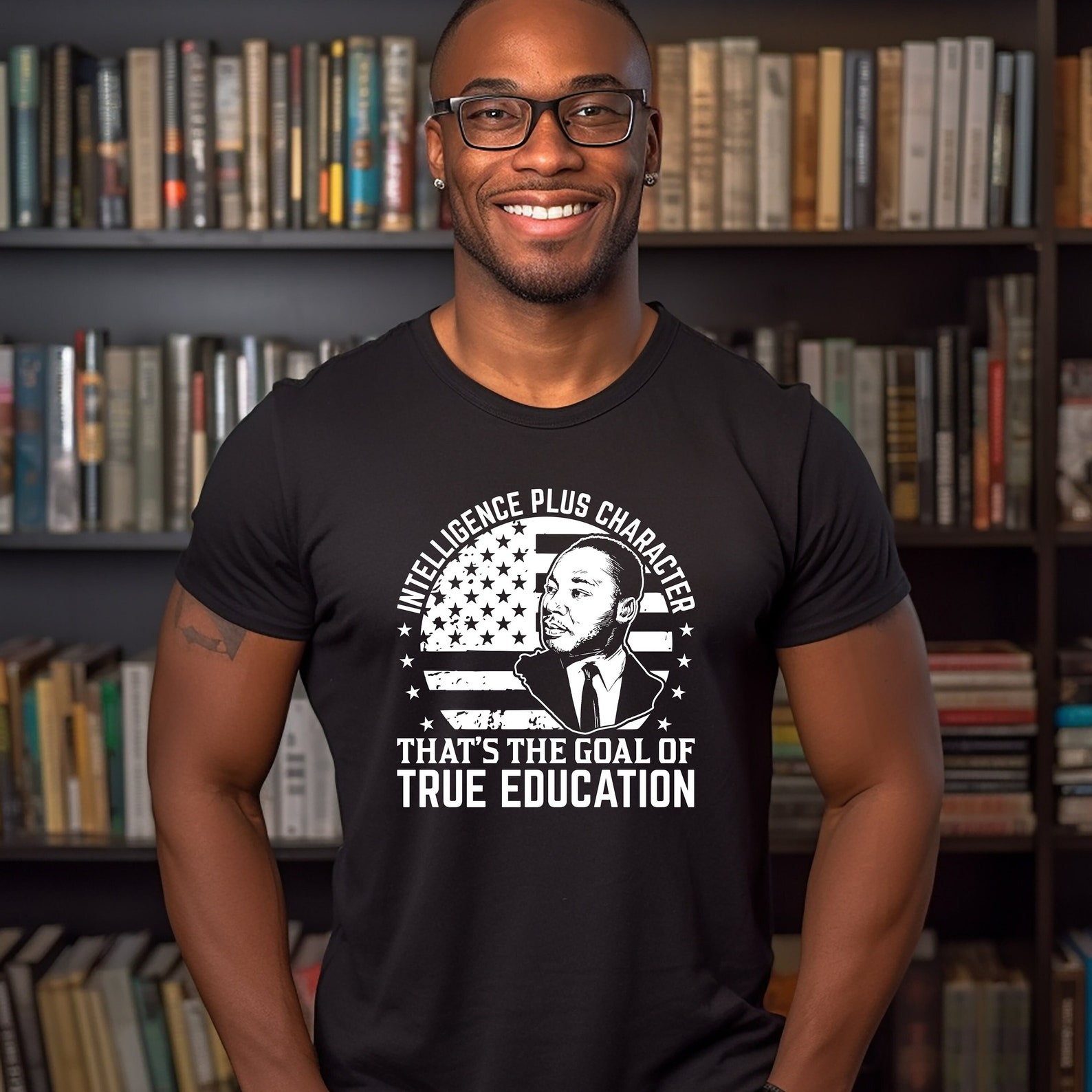 Martin Luther King Shirt, Intelligence Plus Character, MLK Day, Black ...