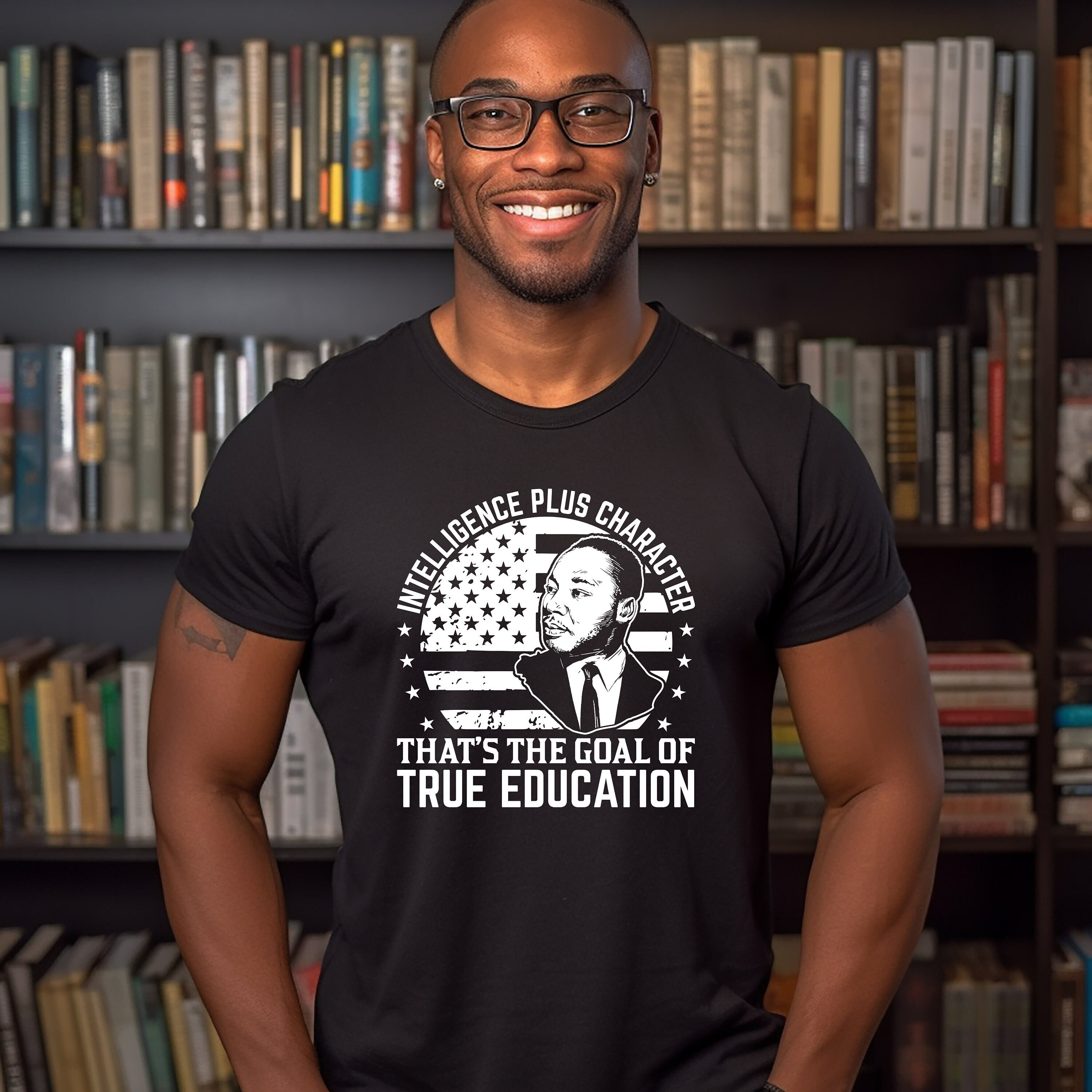 Martin Luther King Shirt, Intelligence Plus Character, MLK Day, Black ...
