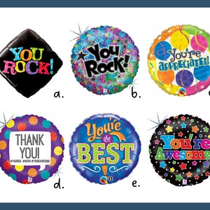 Appreciation Balloon 6 Styles Available Pick Your Own - Etsy