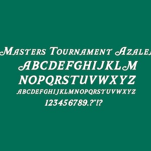 Masters Golf Tournament Azalea Font Type - Etsy