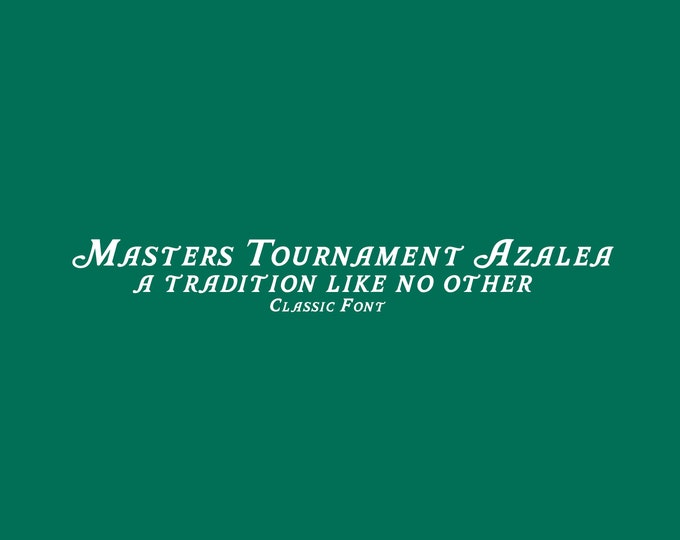 Masters Golf Tournament Azalea Font Type - Etsy