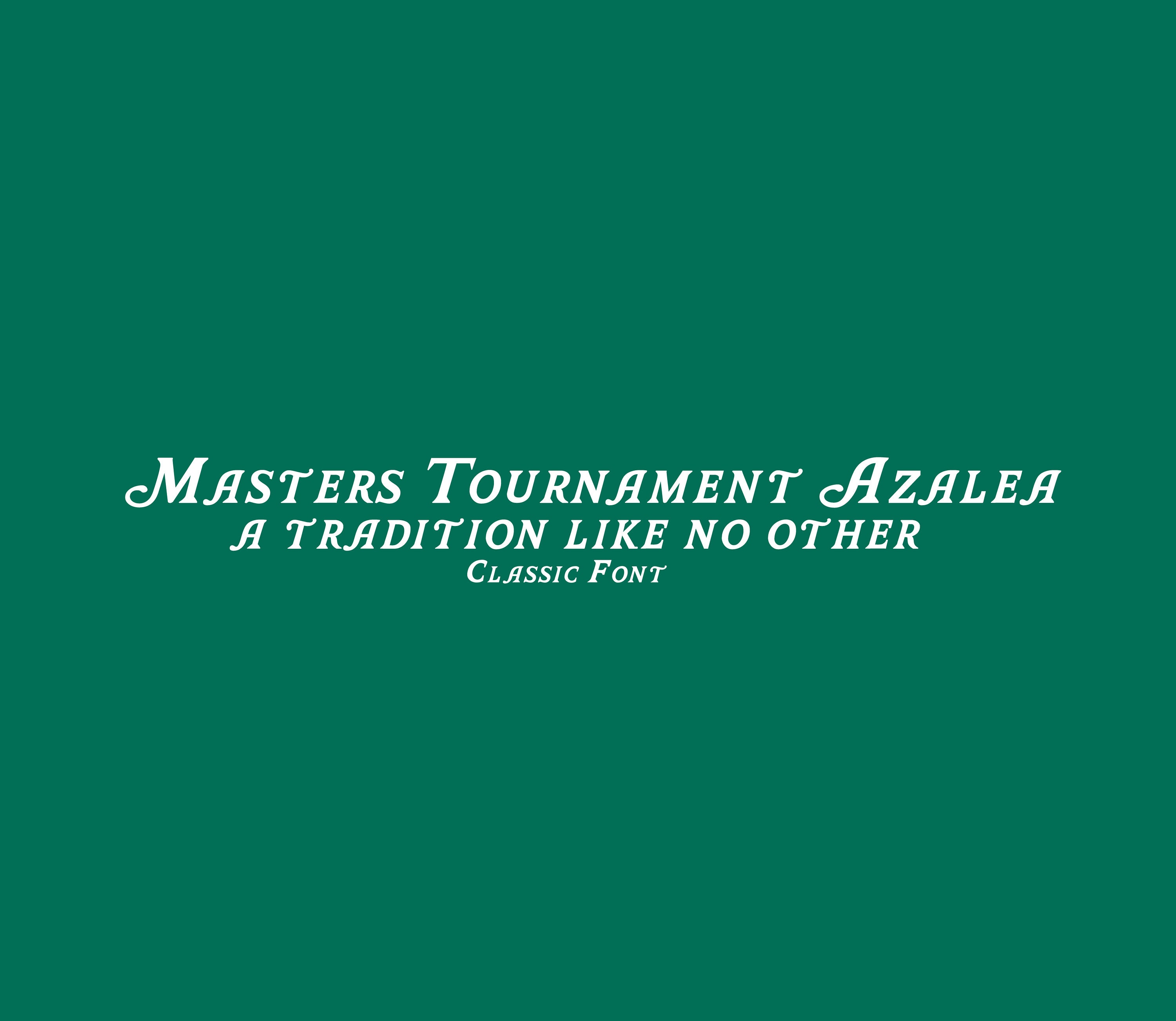 Masters Golf Tournament Azalea Font Type - Etsy Canada