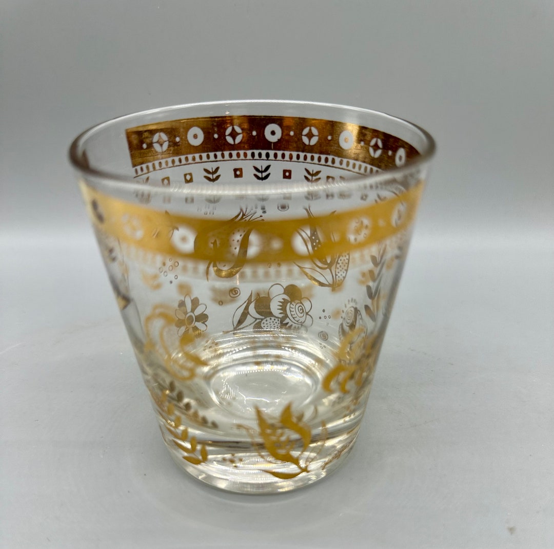 Georges Briard Glass Small Gold Tumbler GBG47 Signed - Etsy