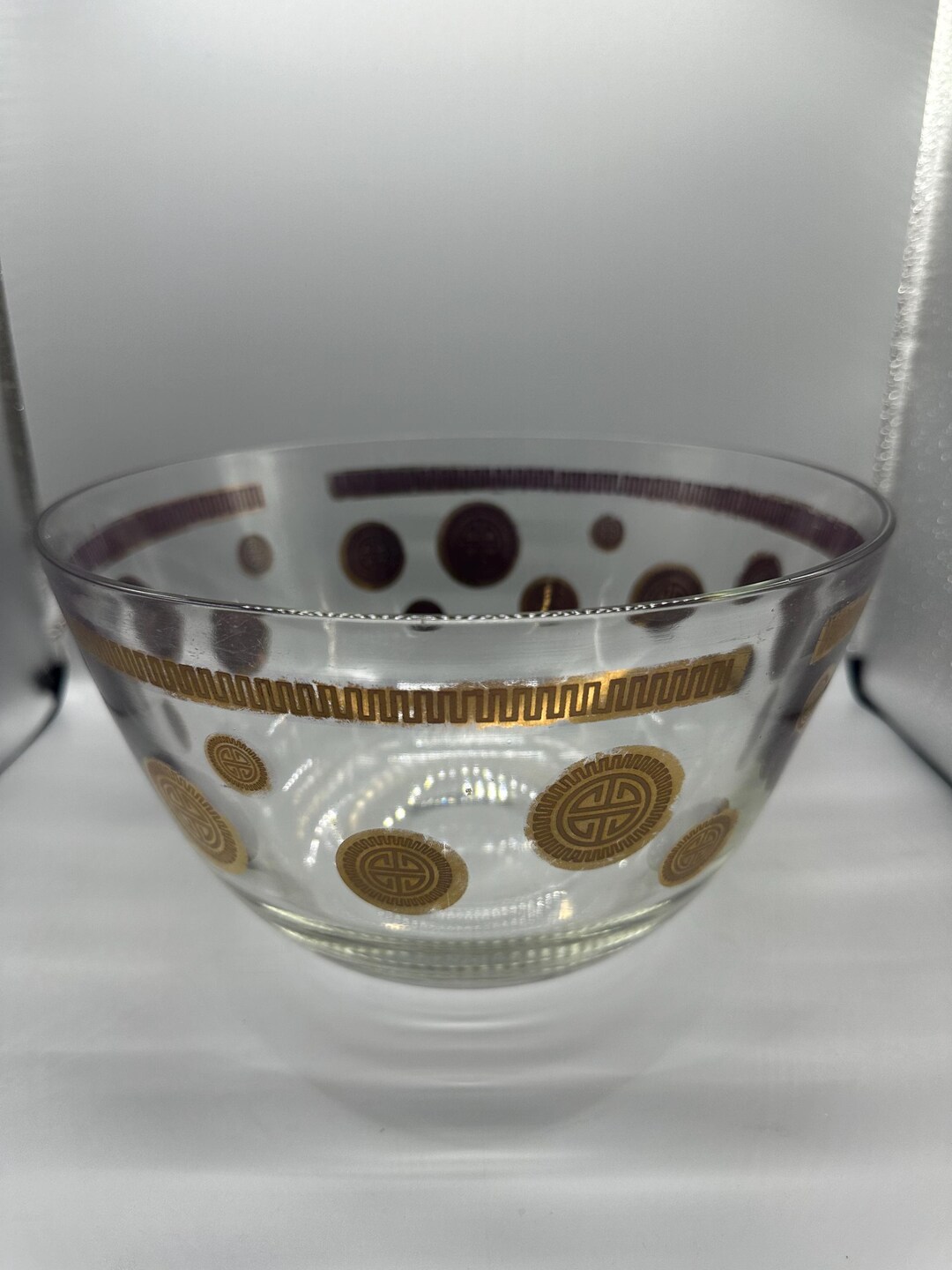 FRED PRESS Glass Mid Century Gold Coin Snack Bowl - Etsy