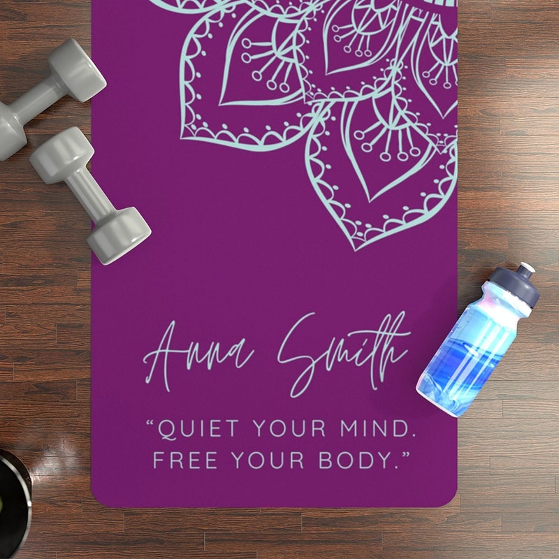 Yoga Mats With Mantra - Etsy