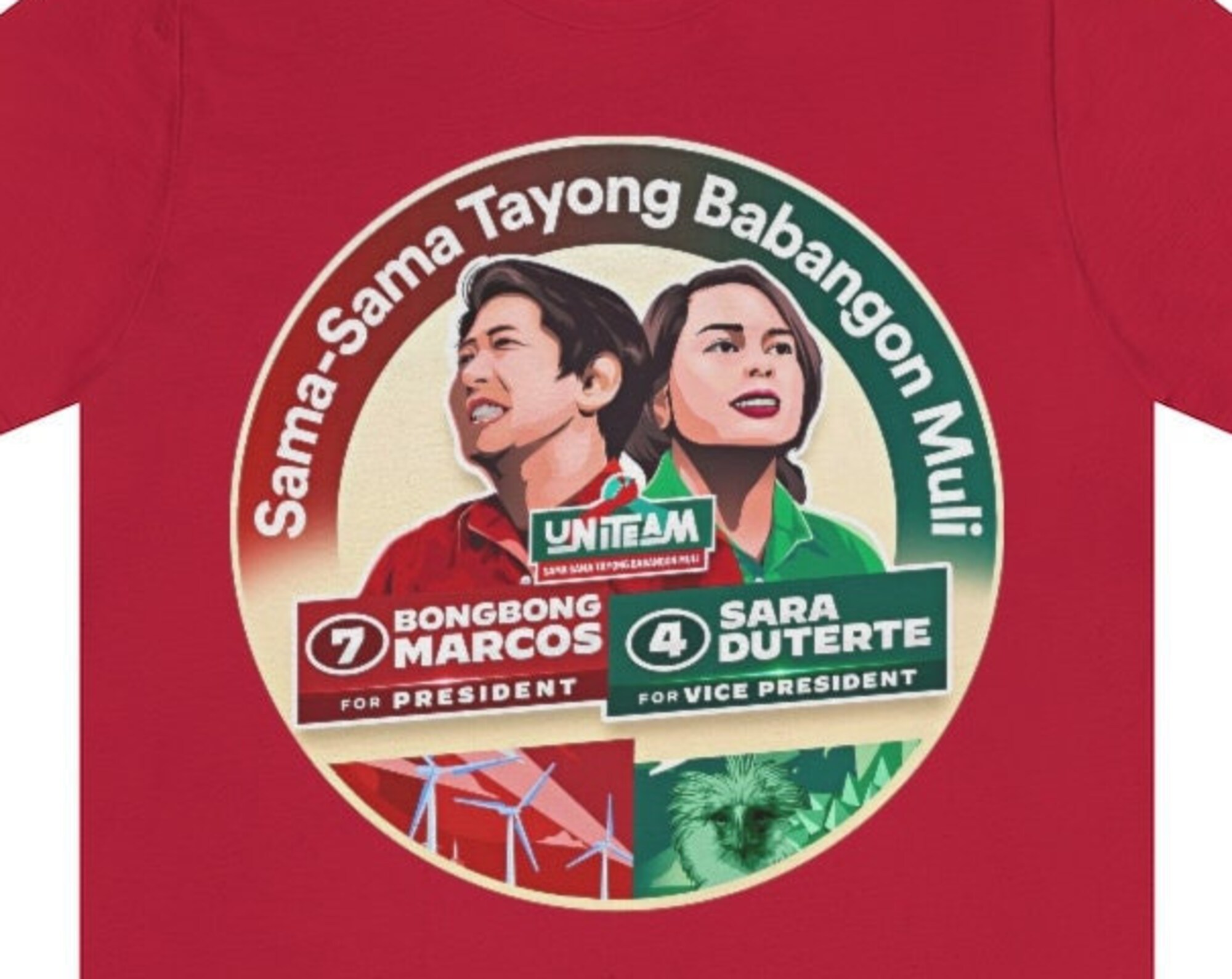 BBM SARA UNITEAM Shirt, BongBong Marcos Sara Duterte T-shirts, Election ...