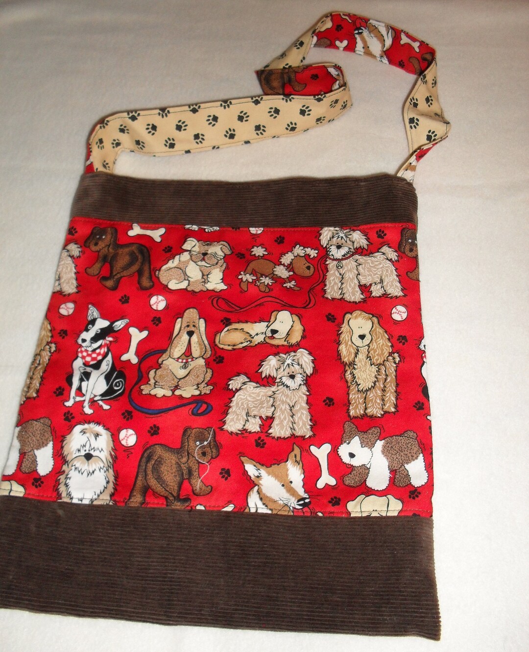 Handmade Purse With Dog Print Fabric - Etsy