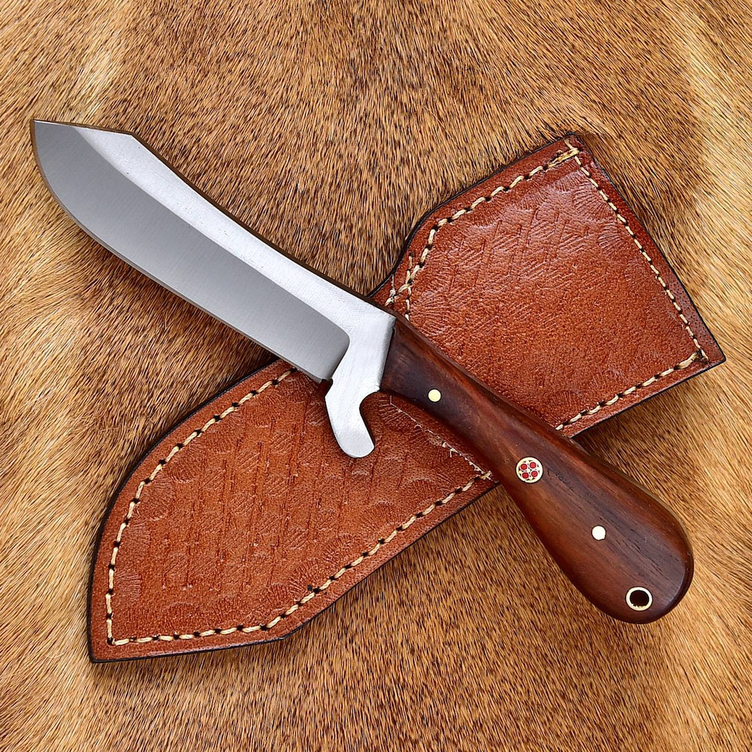 Handmade Bull Cutter Knife Cowboy Hunting Castration and Skinning Knife ...